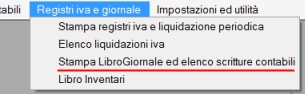 Elenco scritture contabili e Stampa libro giornale